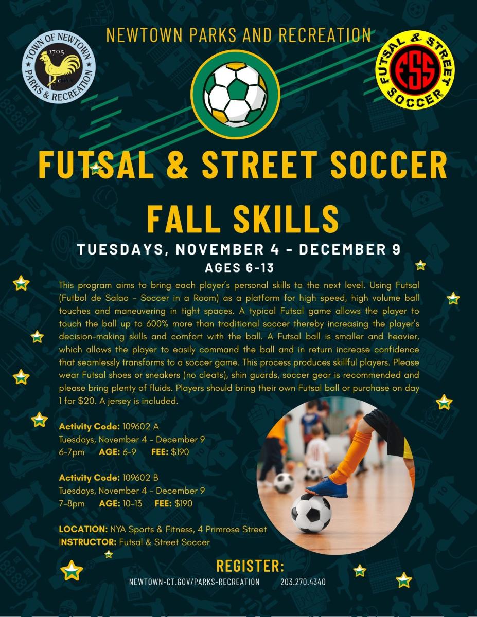 Futsal & Street Soccer Fall Skills (Ages 6-13) starts November 4 ...